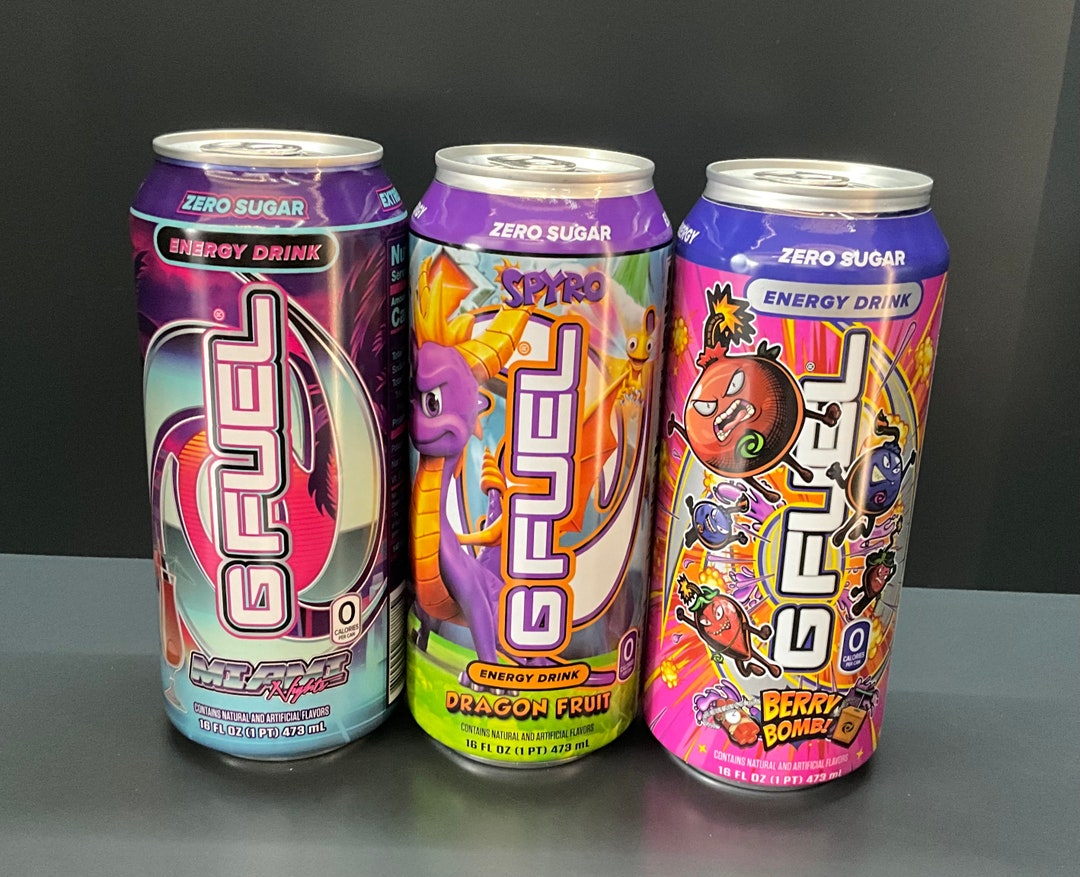Gfuel Pink Energy Drinks Cans Bundle, Gfuel Spyro Dragon Fruit, Berry ...
