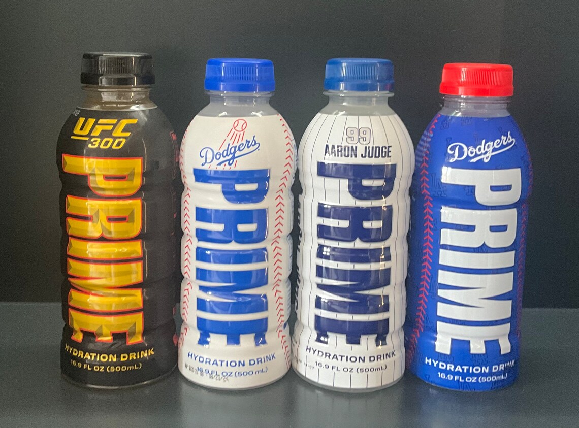 Prime Hydration Aaron Judge, White Dodgers, Blue Dodgers V2 and UFC 300 ...