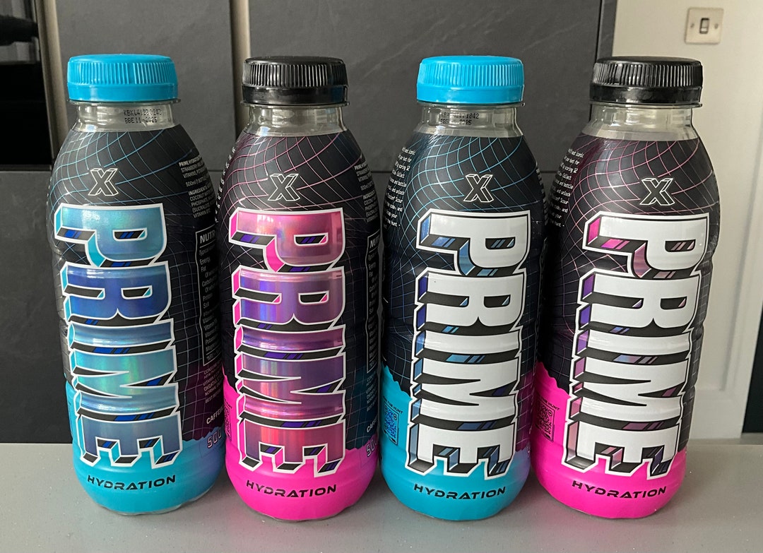 Prime Hydration X 4 Bottles, Prime X Blue Holo Rare, Prime X Blue ...
