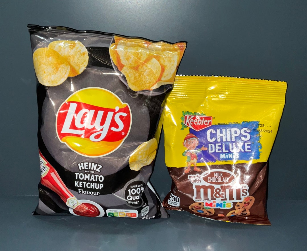 Lays Heinz Tomato Ketchup Flavour Crisps and Keebler M and M Crisp ...