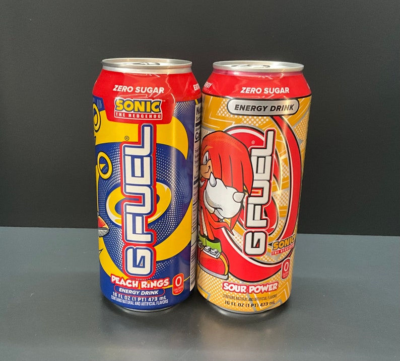 Gfuel Sonic the Hedgehog Energy Drinks Cans Bundle, Gfuel Peachrings ...
