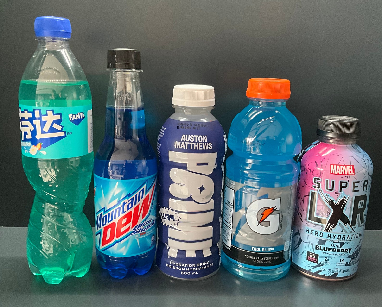 Prime Hydration Auston Matthews, Cool Blue Gatorade, Mountain Dew Blue ...