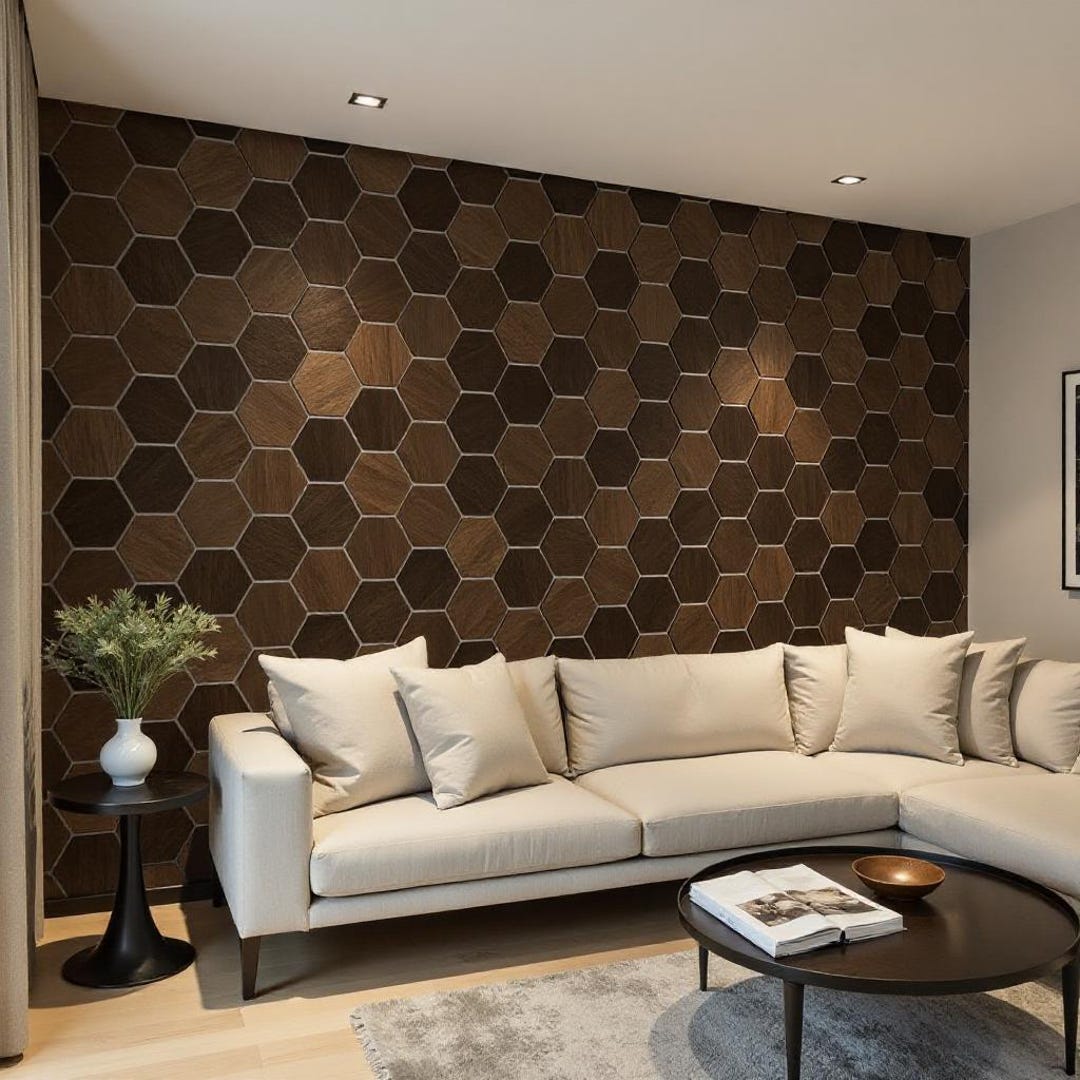 Hexagon Wall Panels, Honeycomb Panels, Wood Wall Art, Decorative Wall ...