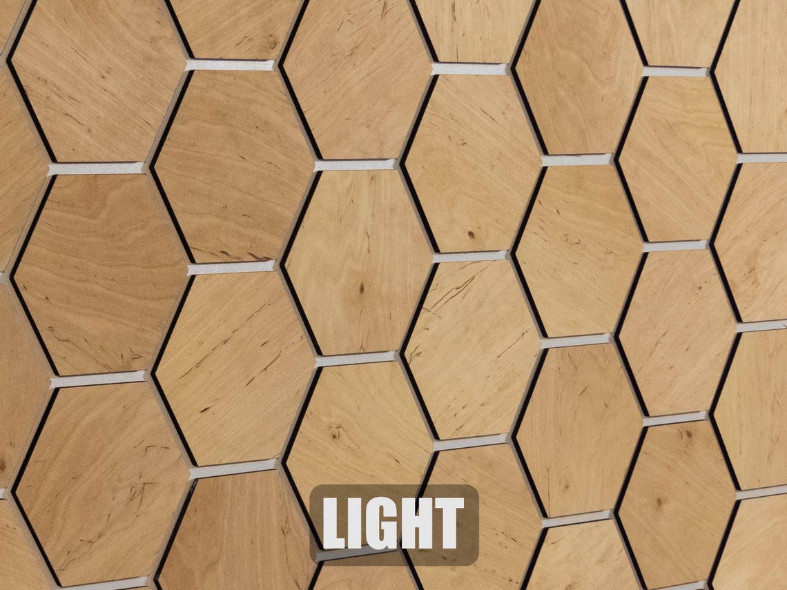 Hexagon Wall Panels, Honeycomb Wood Art, Decorative Wall Panels, Wood ...