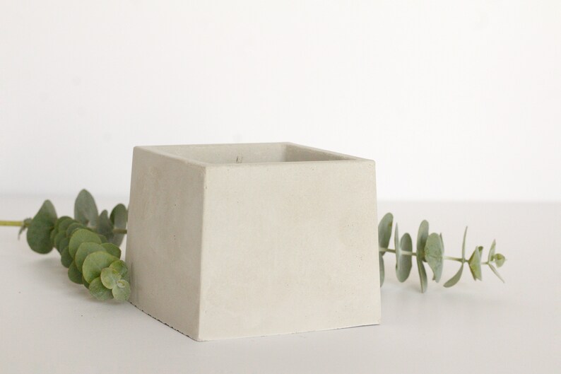 Square Concrete Planter - Etsy