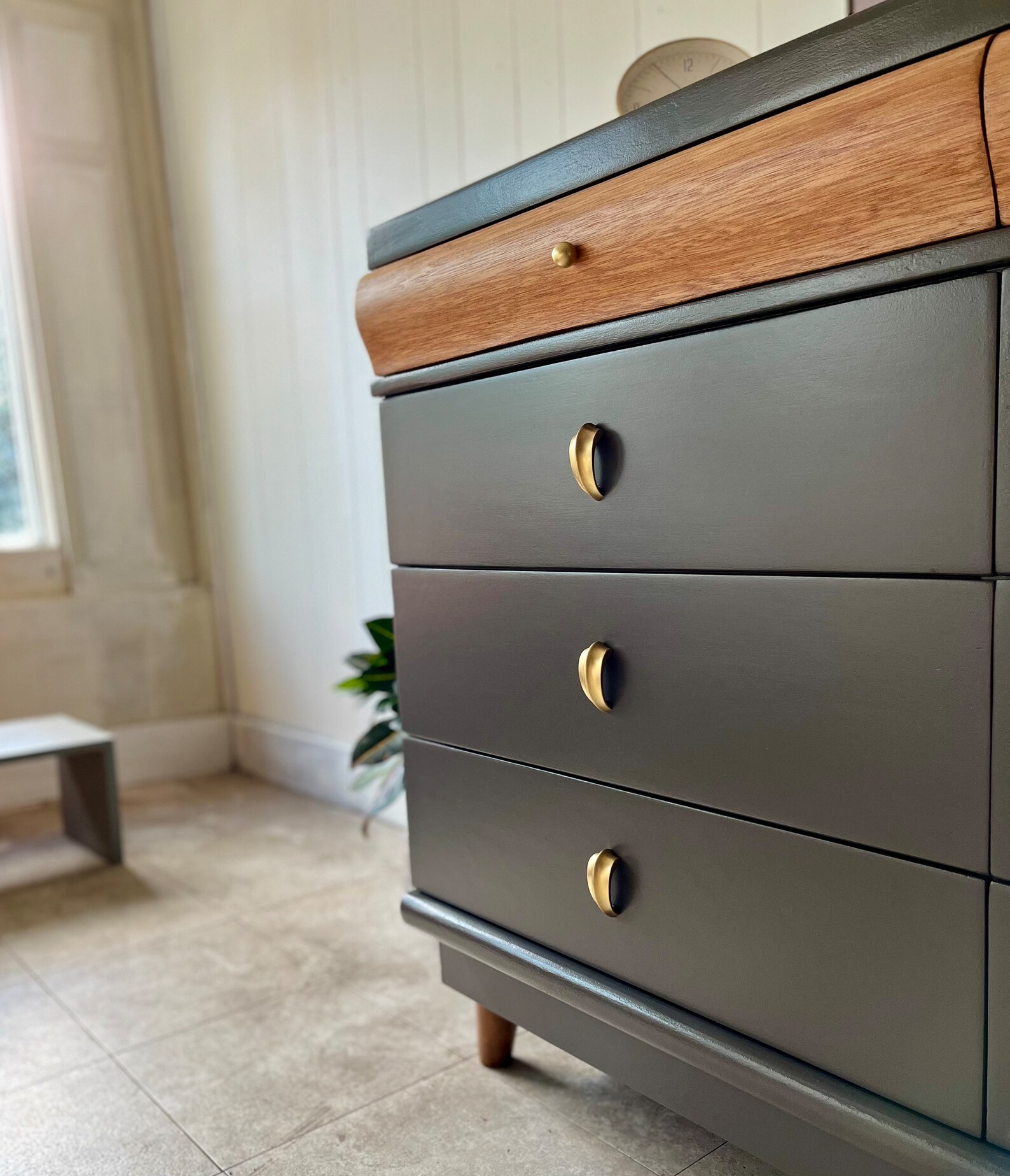 SOLD * Super Cool Slate Gray MCM Dresser - Etsy