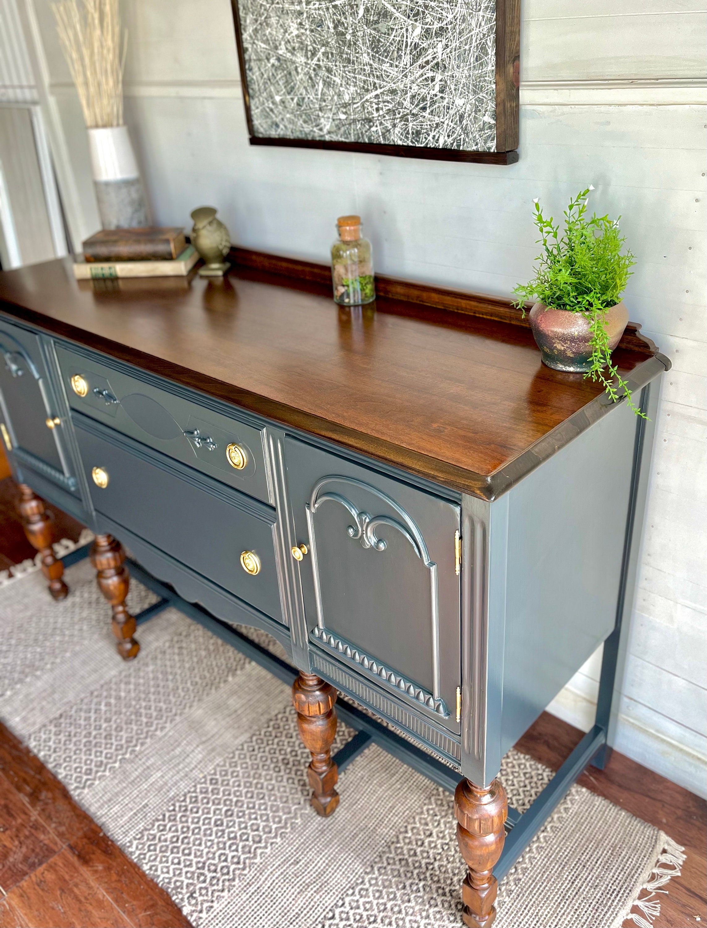 SOLD **** Antique Victorian Buffet, Entryway Console - Etsy