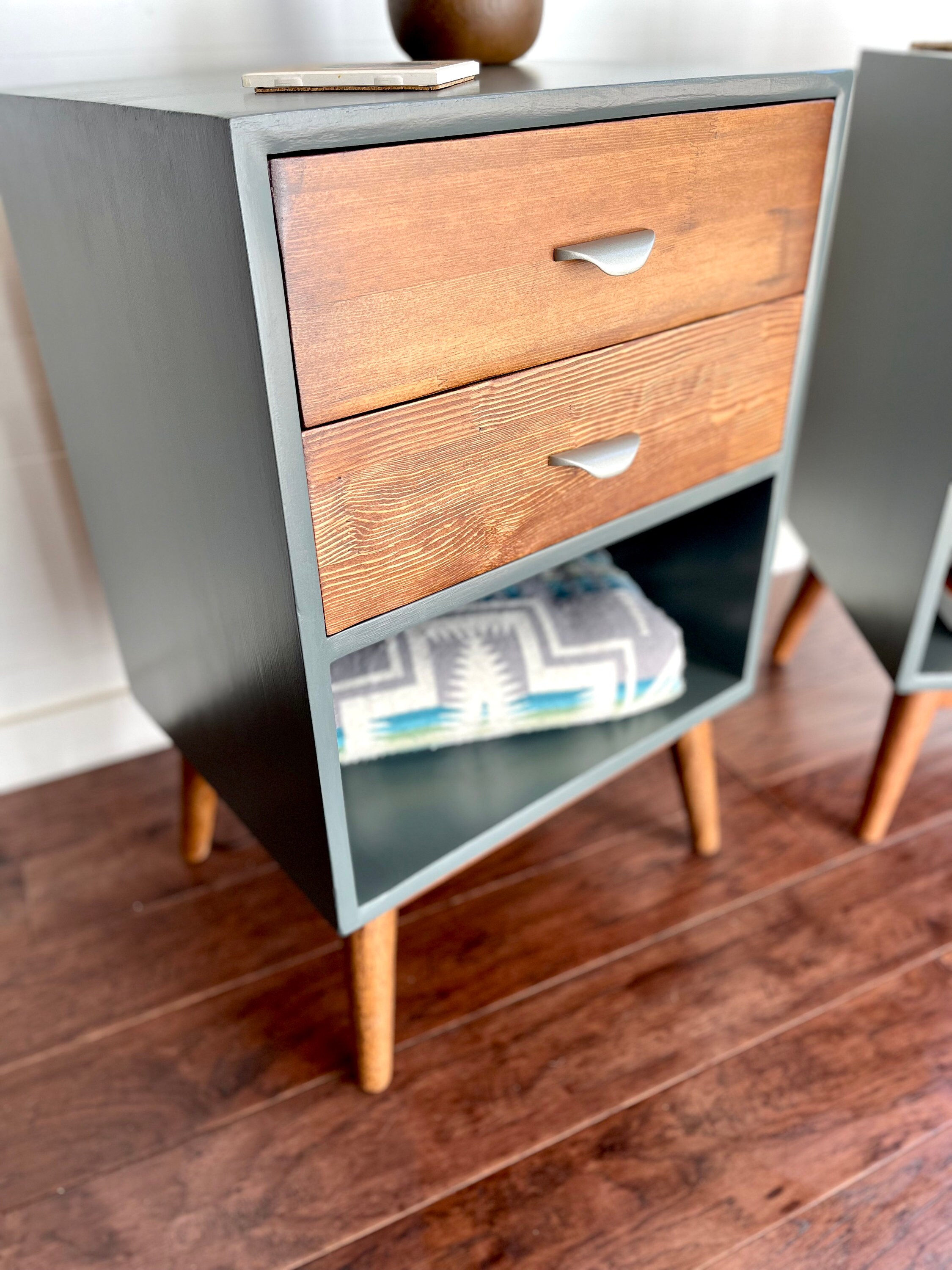 SOLD* Beautiful MCM Wood Night Stands - Etsy