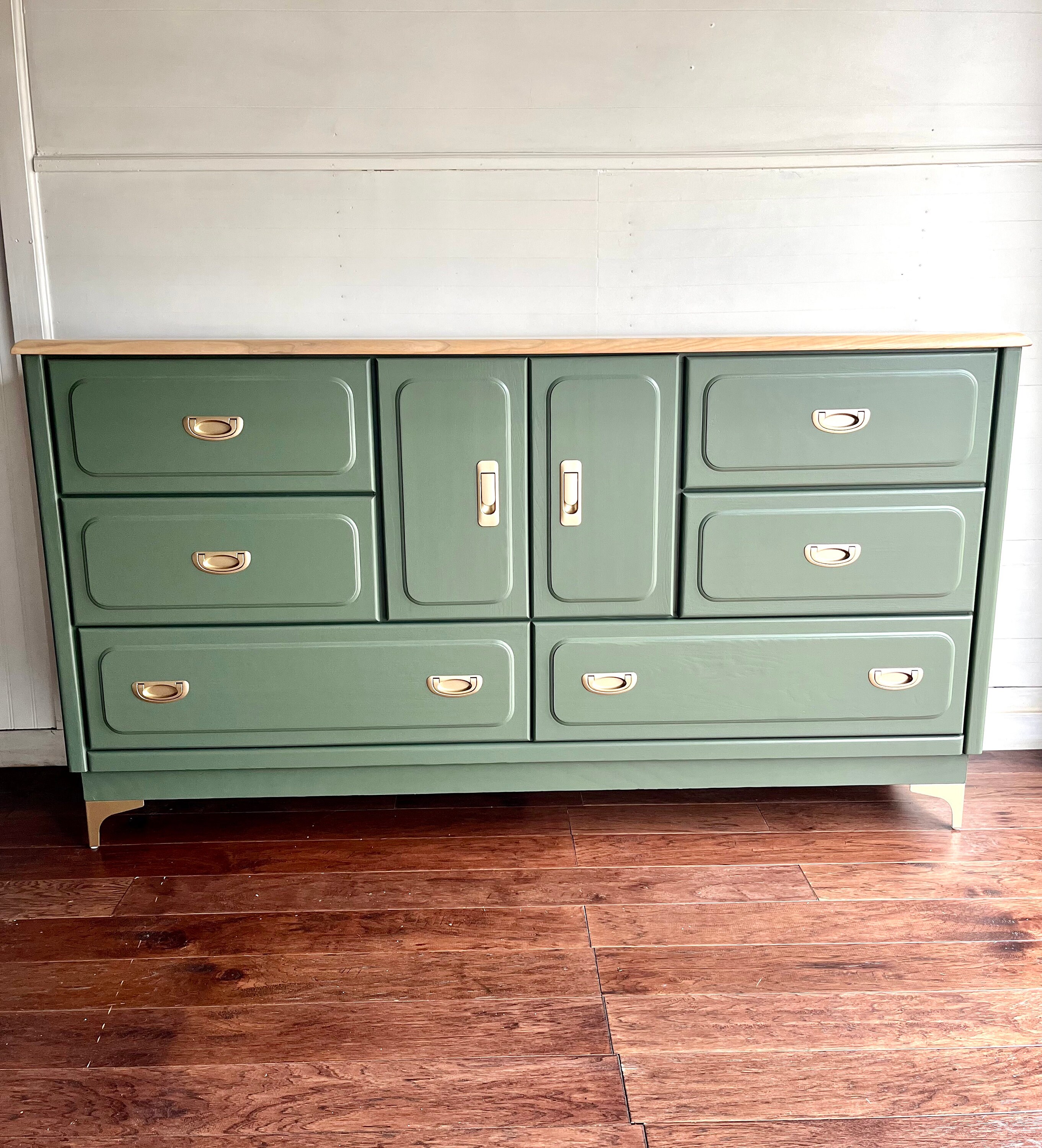 SOLD* Beautiful Refurbished Green MCM Dresser | Buffet - Etsy