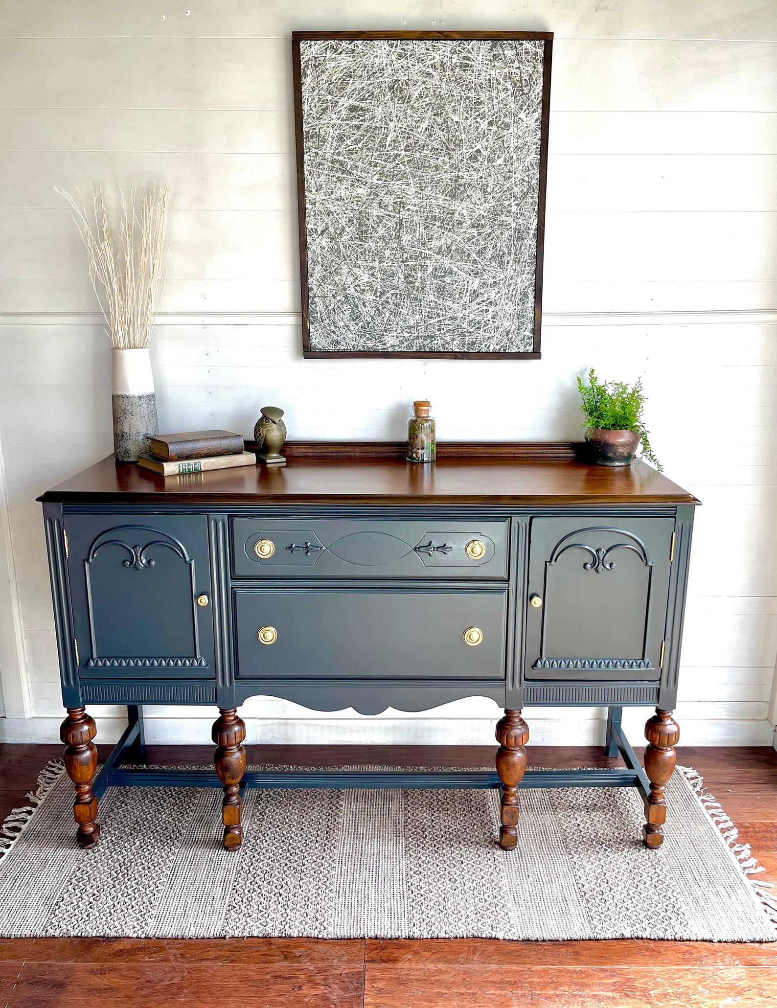 SOLD **** Antique Victorian Buffet, Entryway Console - Etsy