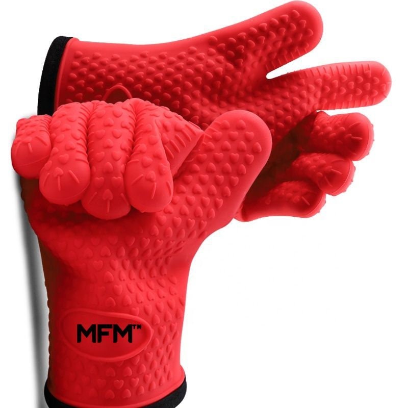 Silicone Cooking Gloves – Heat Resistant Oven Gloves for Your BBQ ...