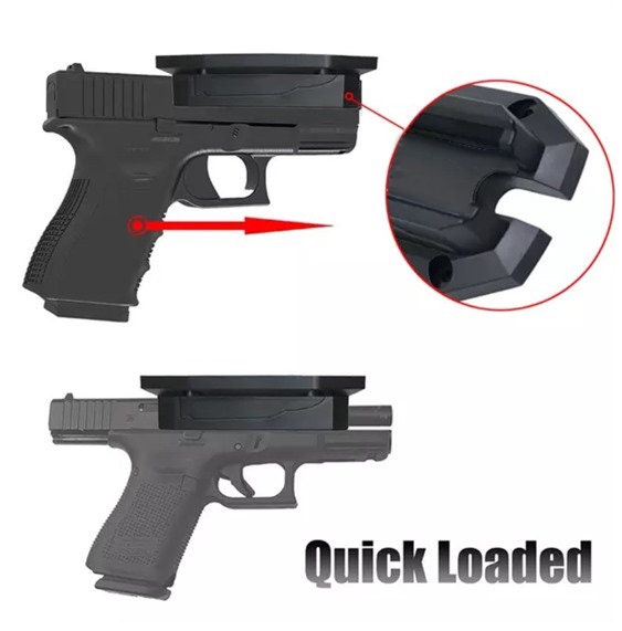 Gun Magnet Mount, Quick Draw Lock & Load Magnetic Gun Holster 35lbs ...