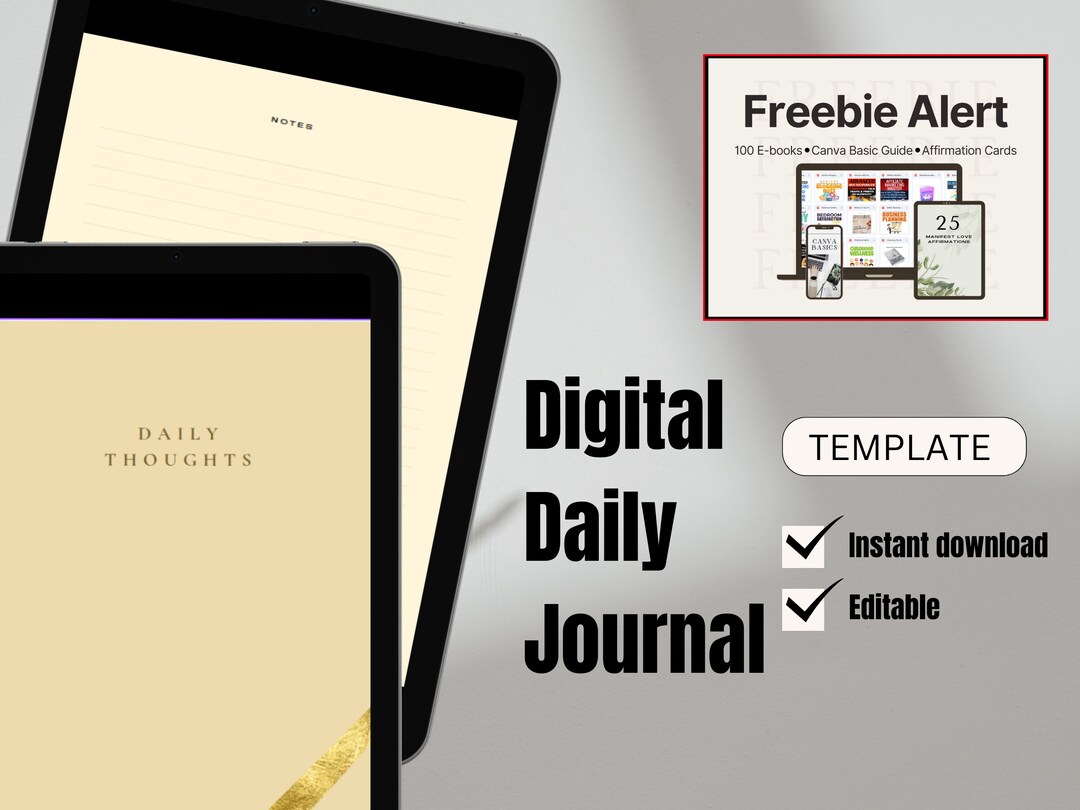 Digital Journal TEMPLATE With PLR Simple Undated Diary Notebook ...