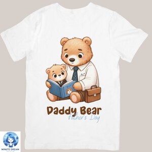 Daddy Bear Clipart, Father's Day, Watercolor Sublimation, Nursery, Dad ...