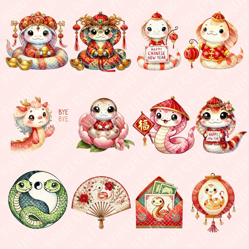 Chinese New Year Clipart, Lunar New Year PNG, Fantasy Snake Queen ...