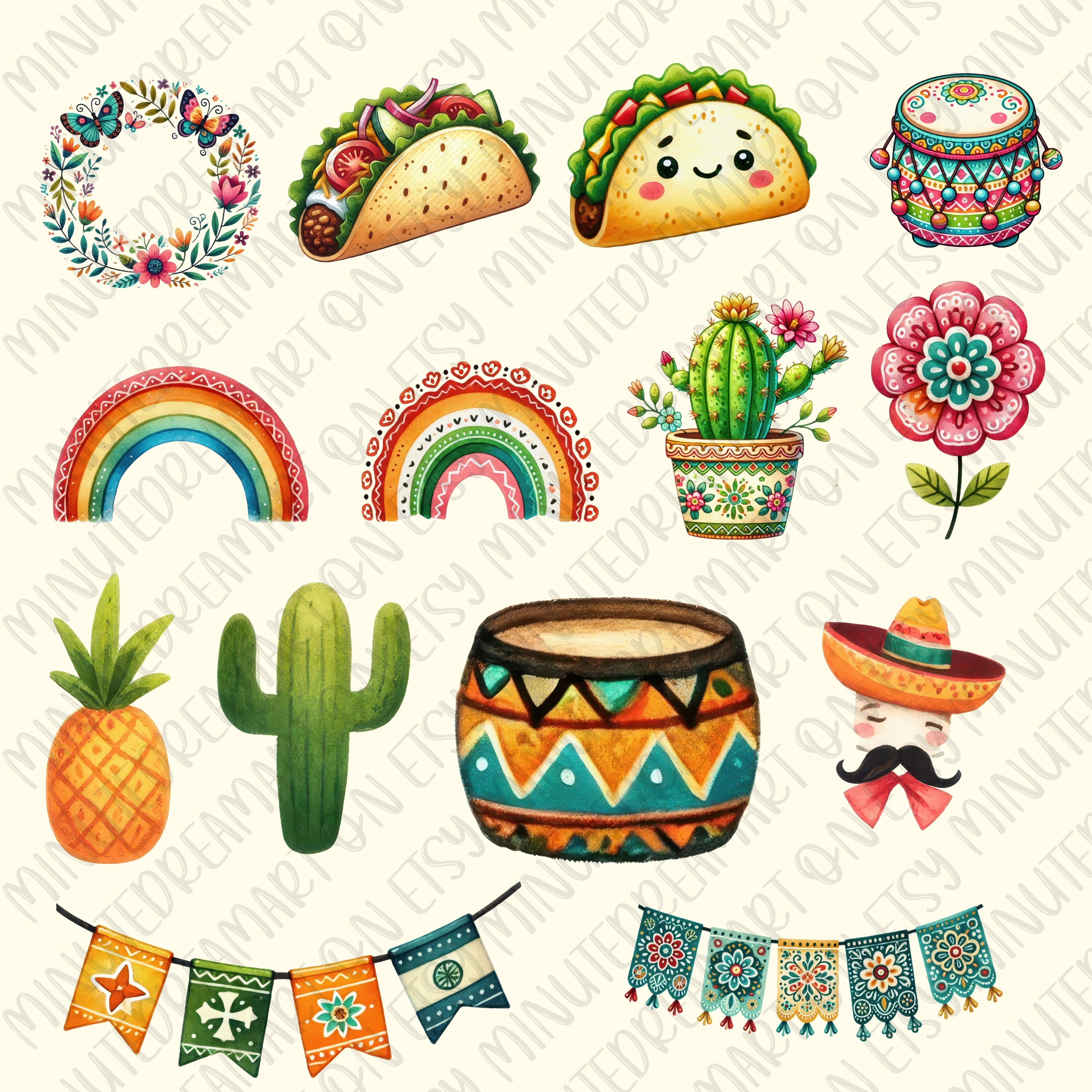 Hispanic Heritage Month Clipart: Watercolor Latino PNG (digital ...