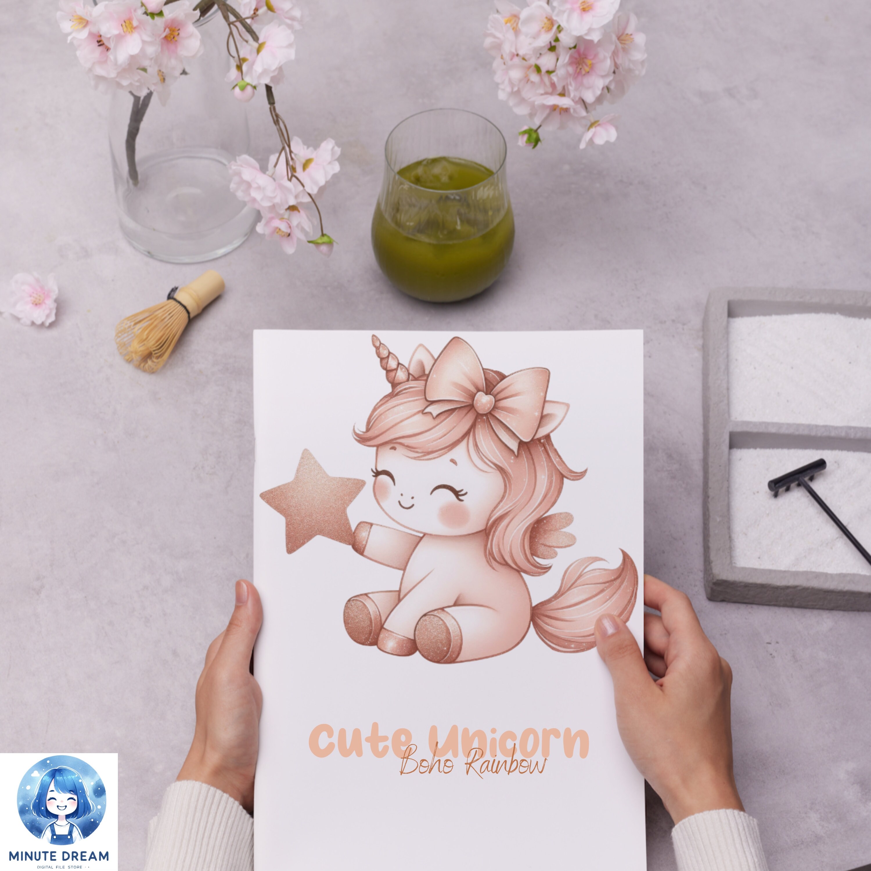 Cute Unicorn Clipart, Boho Rainbow, Baby Shower Clipart, Baby Pastel ...