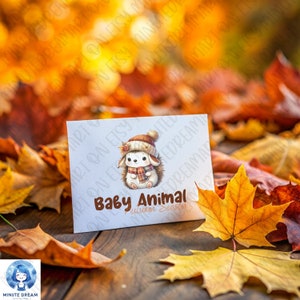 Fall Baby Animal Clipart: Watercolor Autumn PNG (33 Files) - Etsy