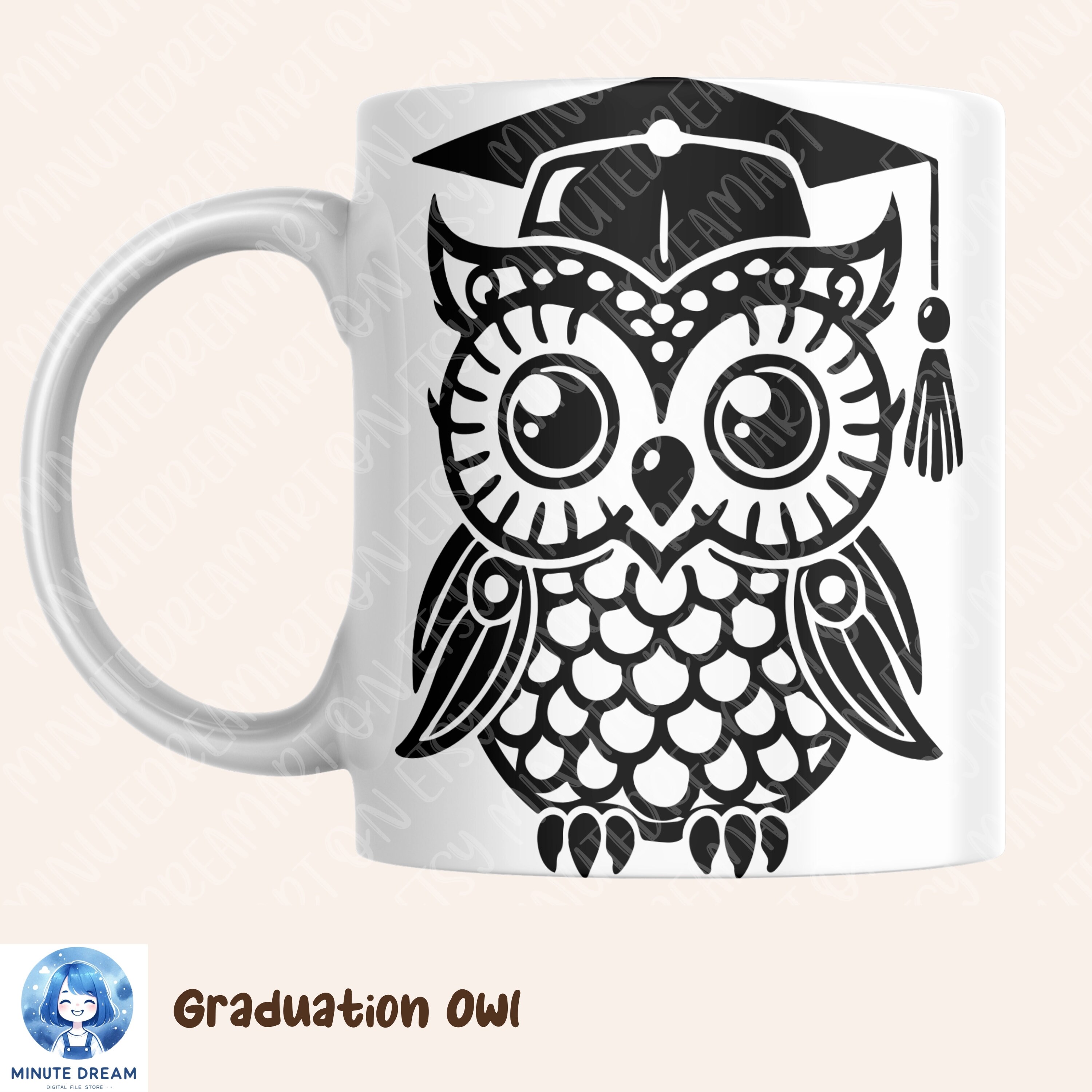 Cute Graduation Owl SVG, Owls, School Clipart, PNG, JPG, Cut File for ...