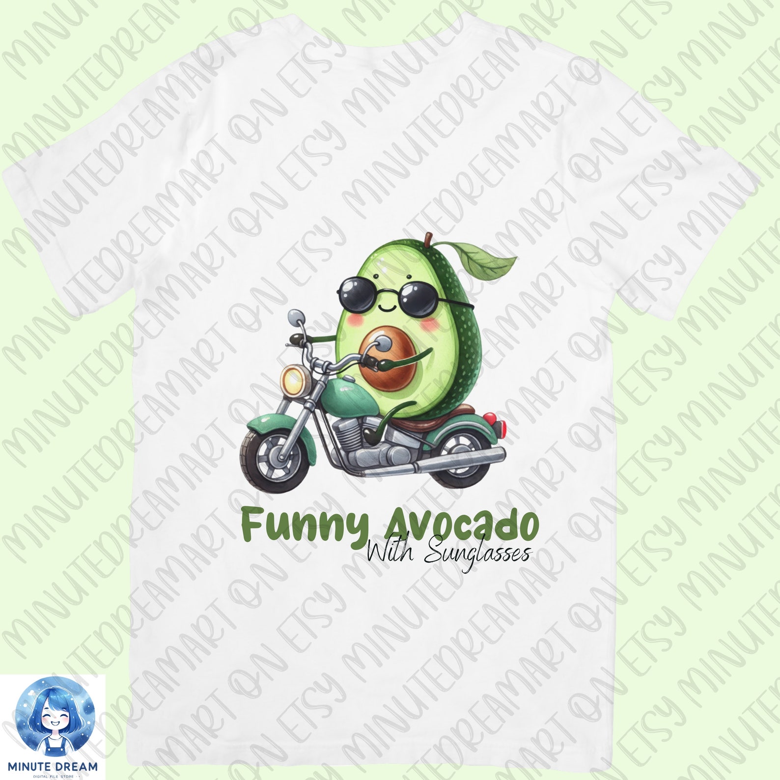 Funny Avocado Clipart, With Sunglasses, Gift for KID, Watercolor ...