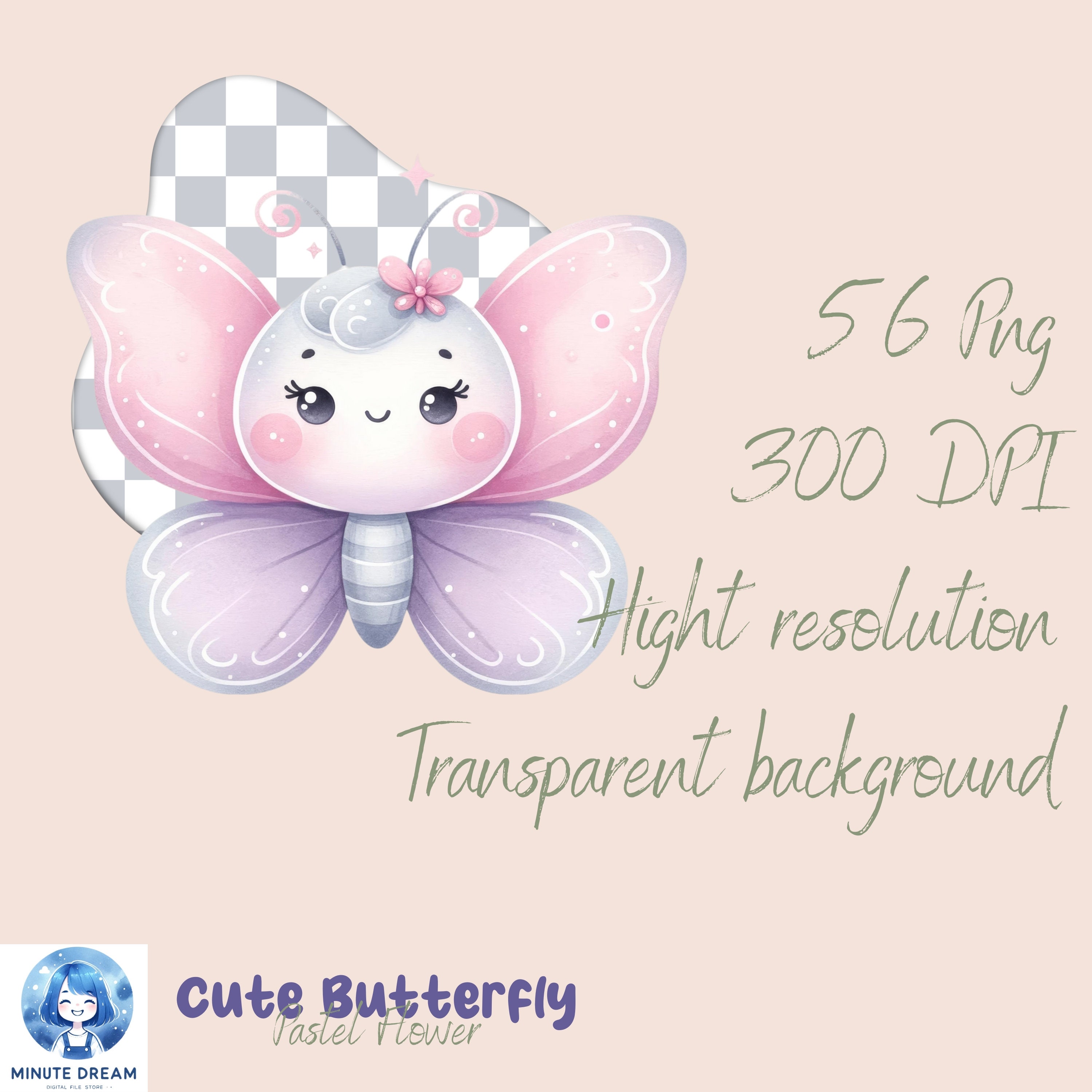 Cute Butterfly Clipart, Little Animals Png, Flower, Leaves, Vine, Baby ...