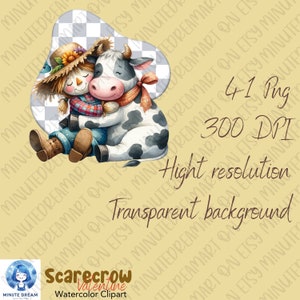 Cute Scarecrow Clipart, Valentine's Day, in Love, Farm Animal, Garden ...