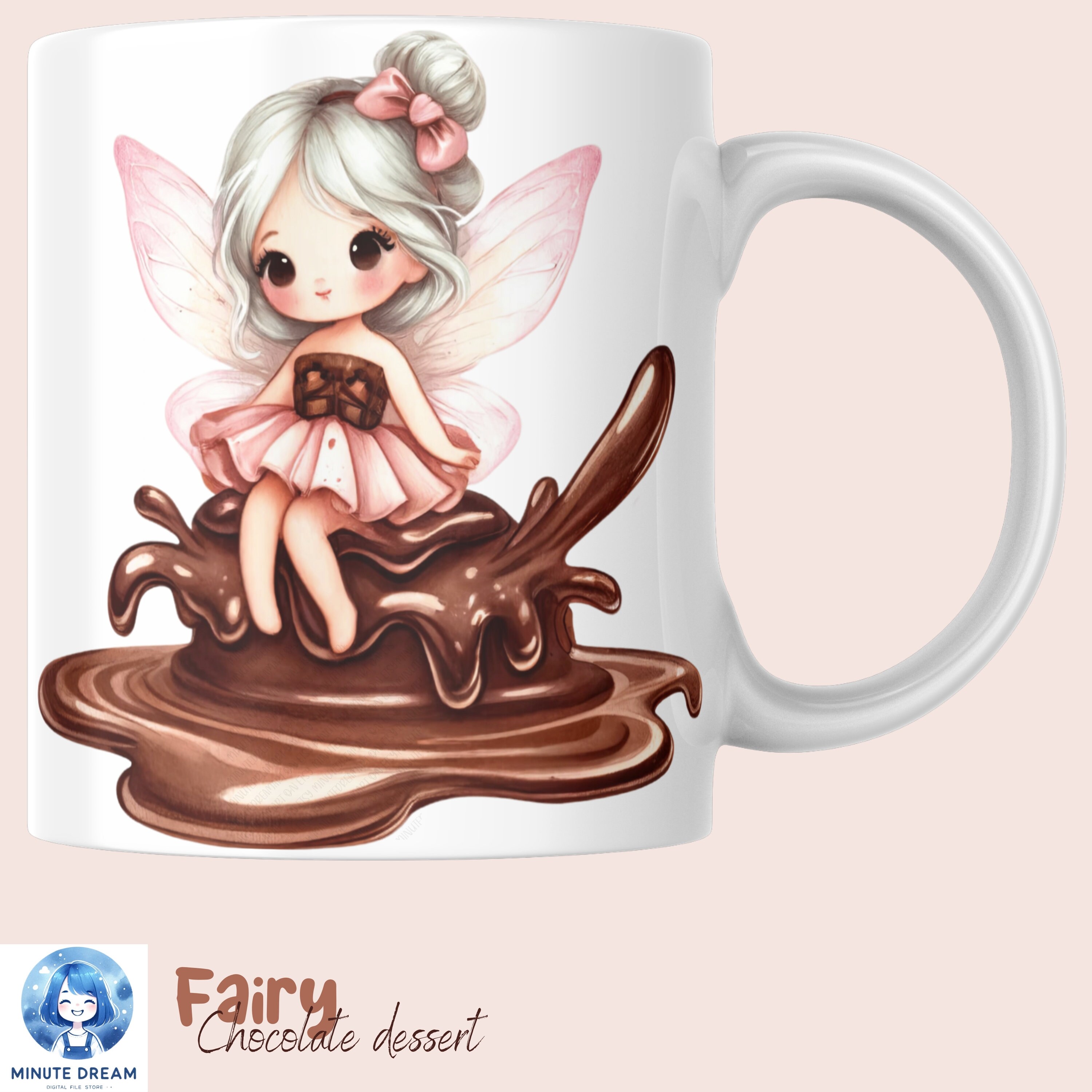 Chocolate Fairy Clipart, Dessert PNG, Sweet Girl Clipart, Watercolor ...