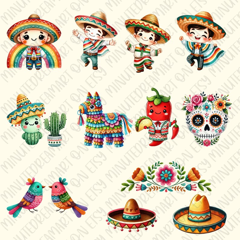 Hispanic Heritage Month Clipart: Watercolor Latino PNG (digital ...