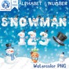 Snowman Alphabet Clipart, Snowman PNG Letter, Snowman Font, Snowman ...
