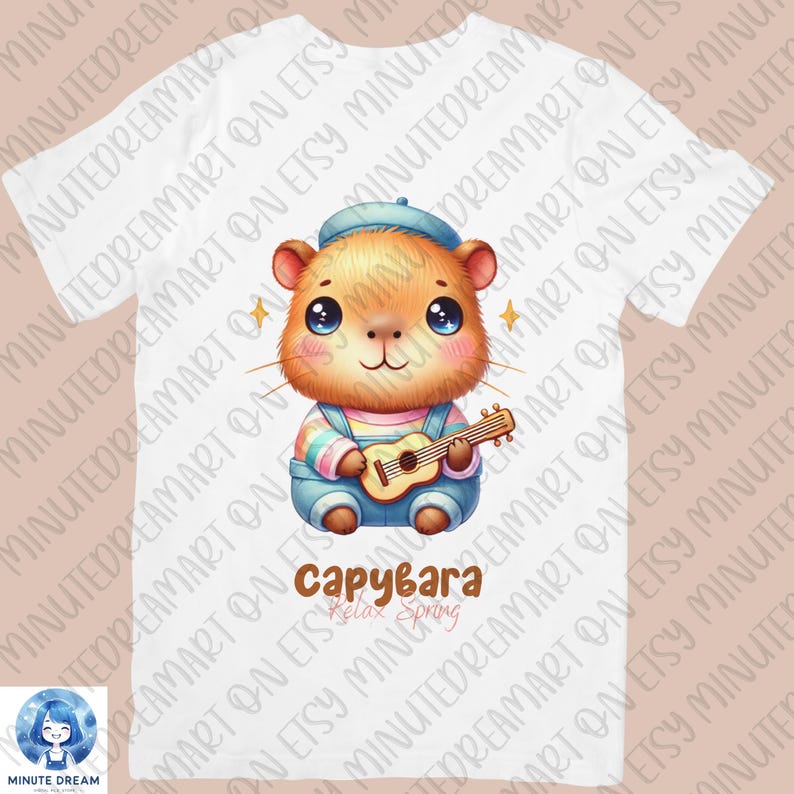 Lindo capibara clipart, Relex Spring PNG, regalo para niños ...