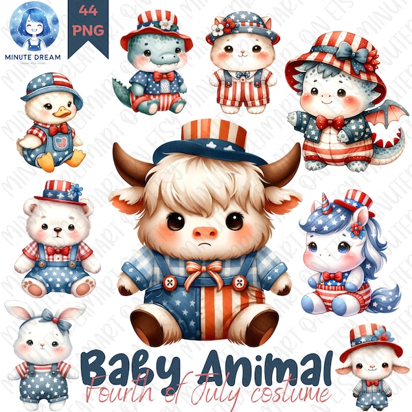 Baby Fourth of July Clipart - Etsy