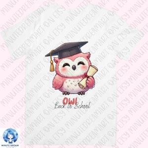 Cute Owl Clipart, Back to School Clipart, Cute Pink Graduation Owl ...