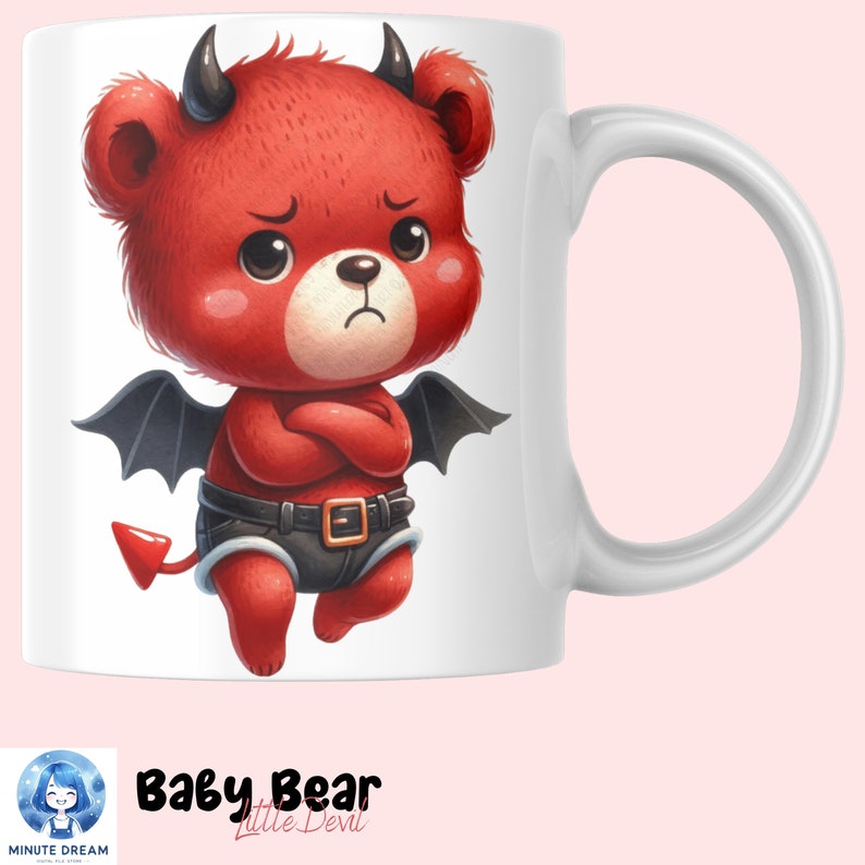 Devil Bear Clipart, Baby Teddy Bear Png, Trident, Watercolor ...