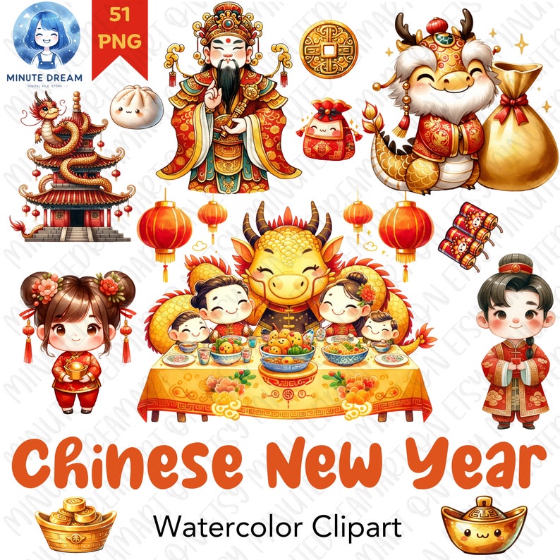 Chinese New Year Clipart, Lunar New Year PNG, Cute Chubby Zodiac ...