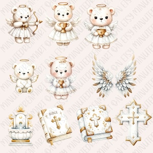 Cute Bear Clipart, Baby Angel Teddy Bear Png, Religious Event ...