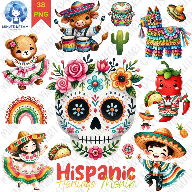 Hispanic Heritage Clipart - Etsy