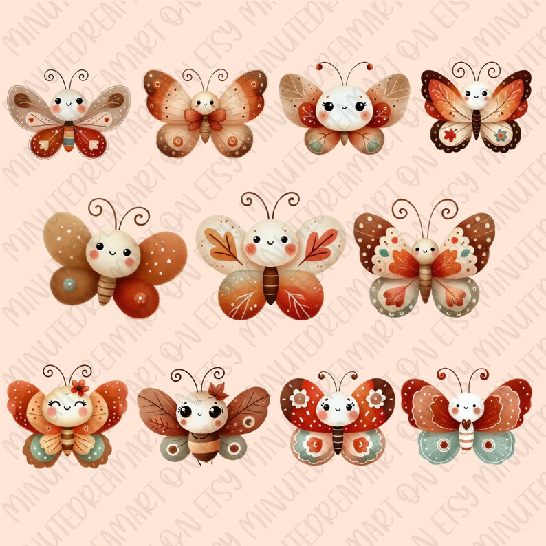 Fall Butterfly Clipart: Watercolor Autumn PNG (digital Download) - Etsy