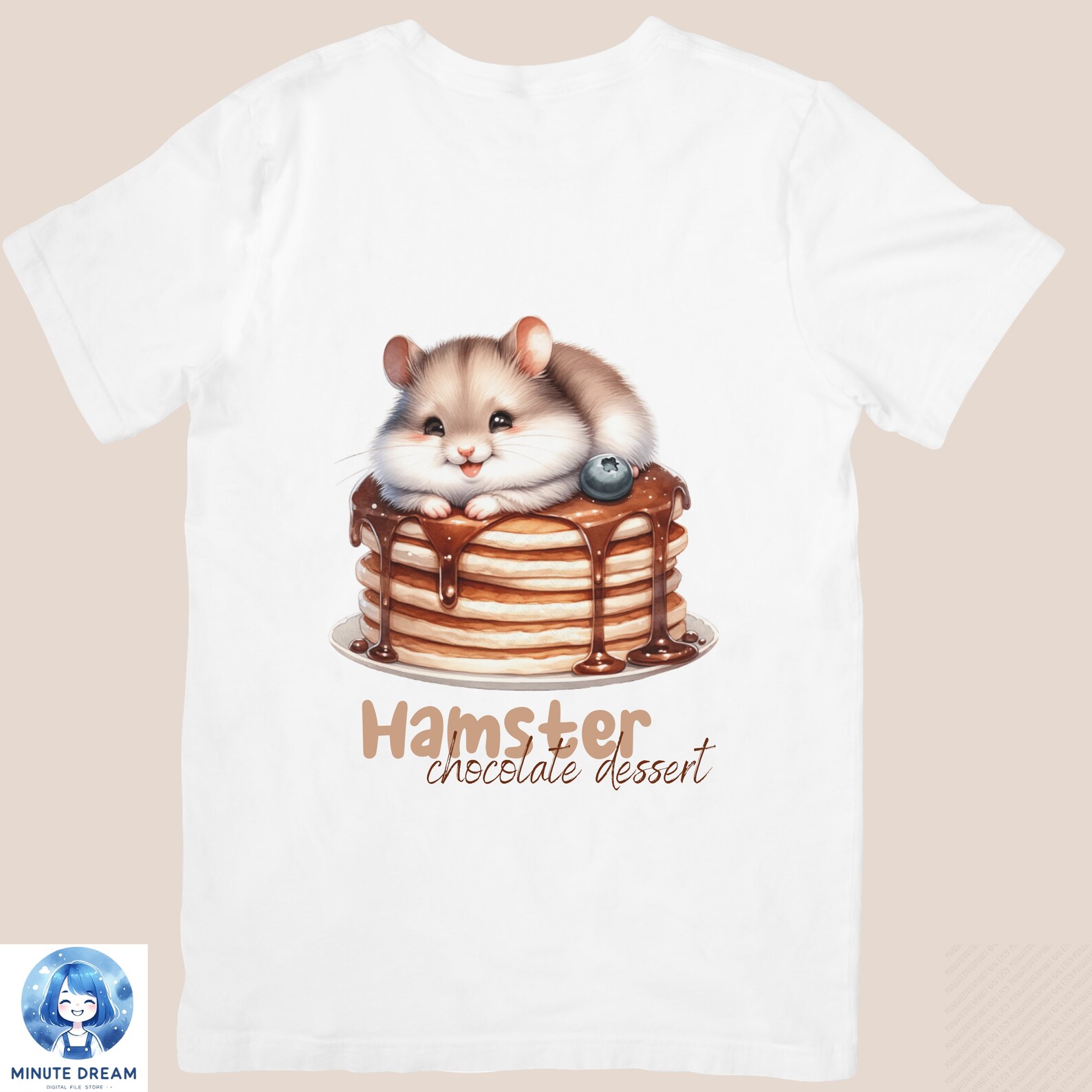 Chocolate Hamster Clipart, Dessert PNG, Sweet Mouse Clipart, Watercolor ...