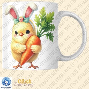 Easter Chick Bunny Clipart, Kawaii Spring PNG, Cute Yellow Chicks ...