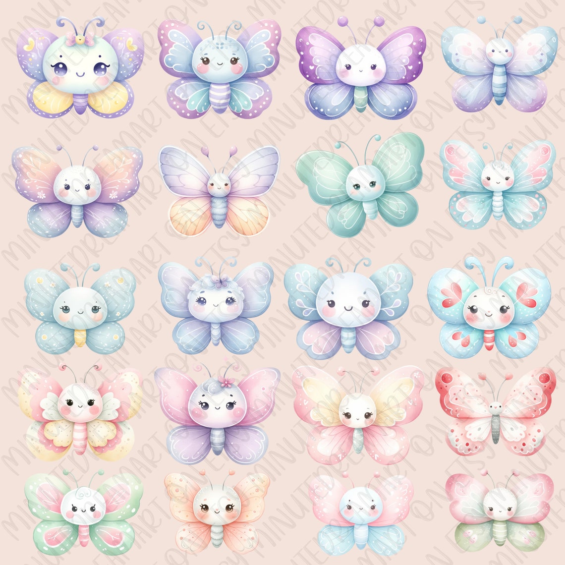 Cute Butterfly Clipart, Little Animals Png, Flower, Leaves, Vine, Baby ...