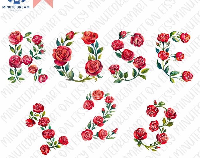 Red Rose Png Rose Clipart Rose Letters Alphabet Png Doodle Letters ...