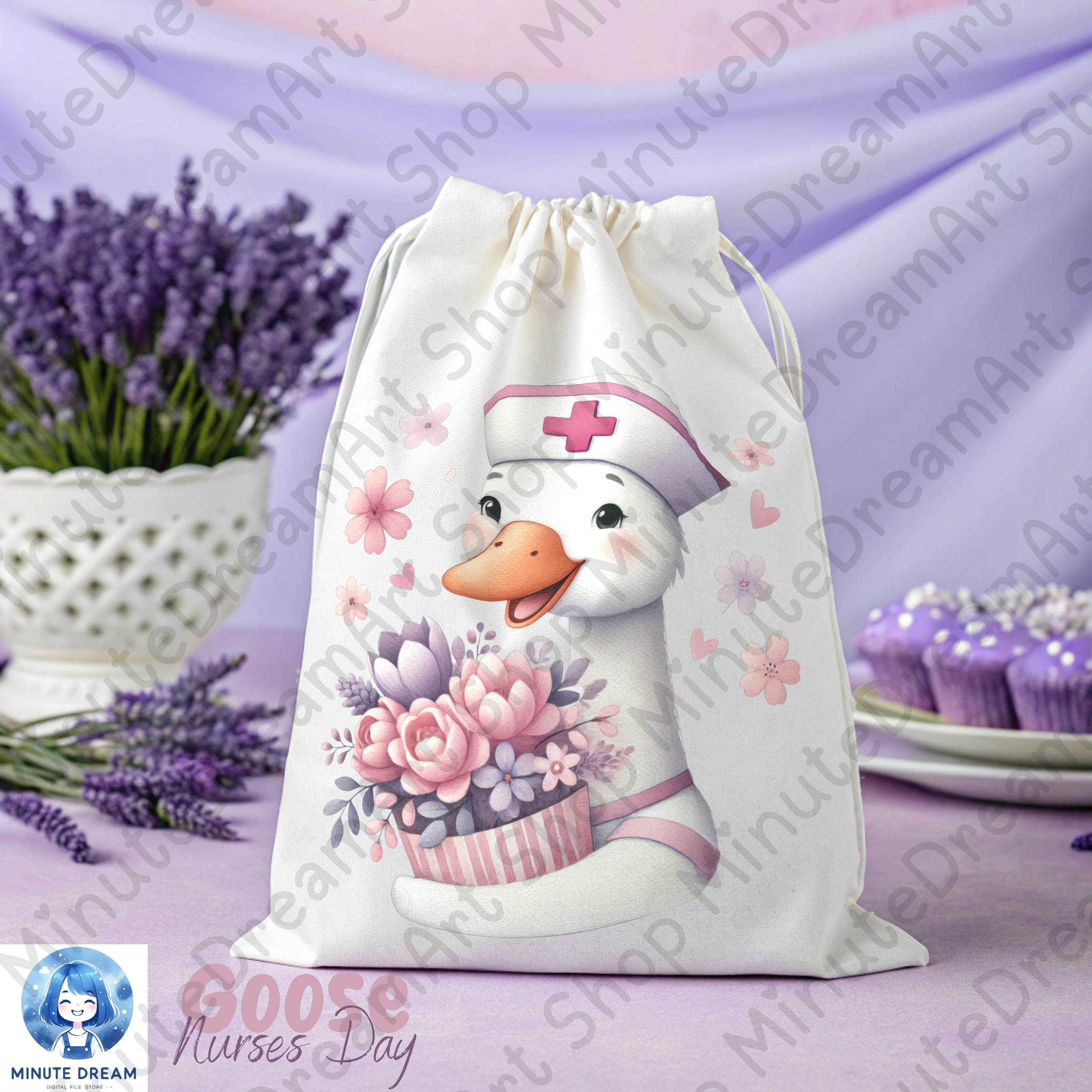 Nurse Goose Clipart: Watercolor Sublimation Designs (PNG) - Etsy
