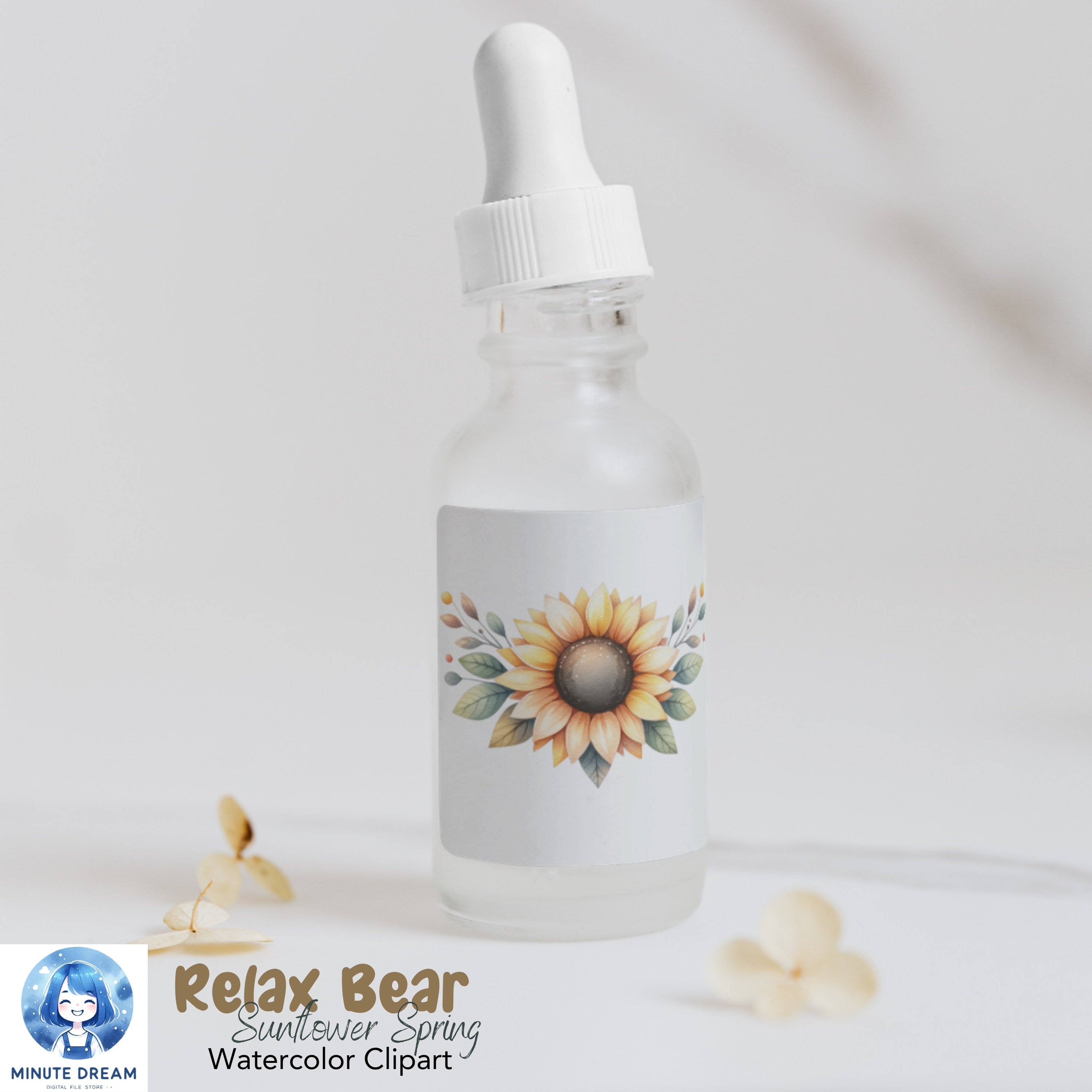 Cute Bear Clipart, Relax Bear, Gift for KID, Watercolor Sublimation ...