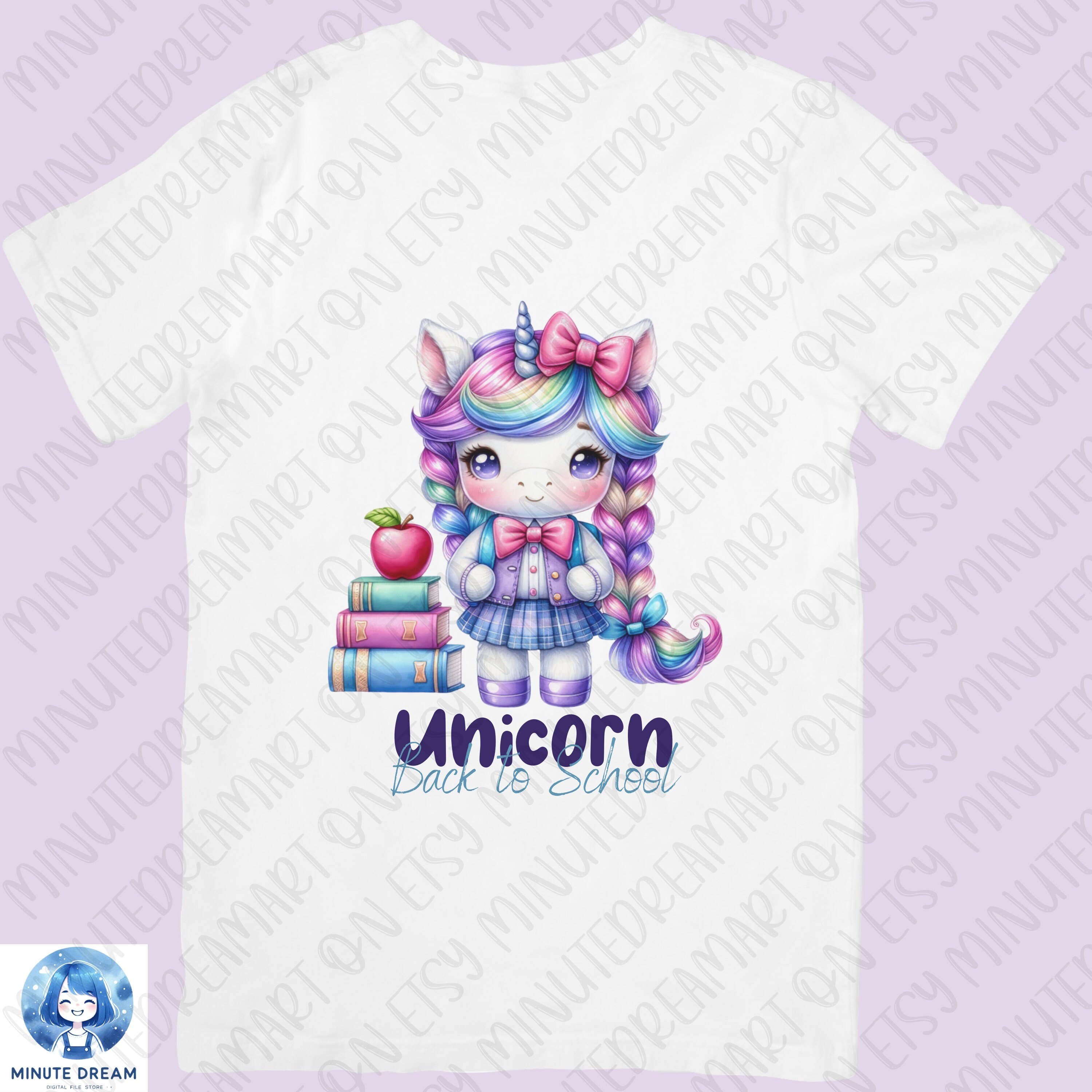 Cute Unicorn Clipart, Wear a School Uniform, Back to School Png ...