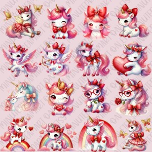 Valentine Unicorn Clipart, Cute Unicorn Png, Valentine's Day ...