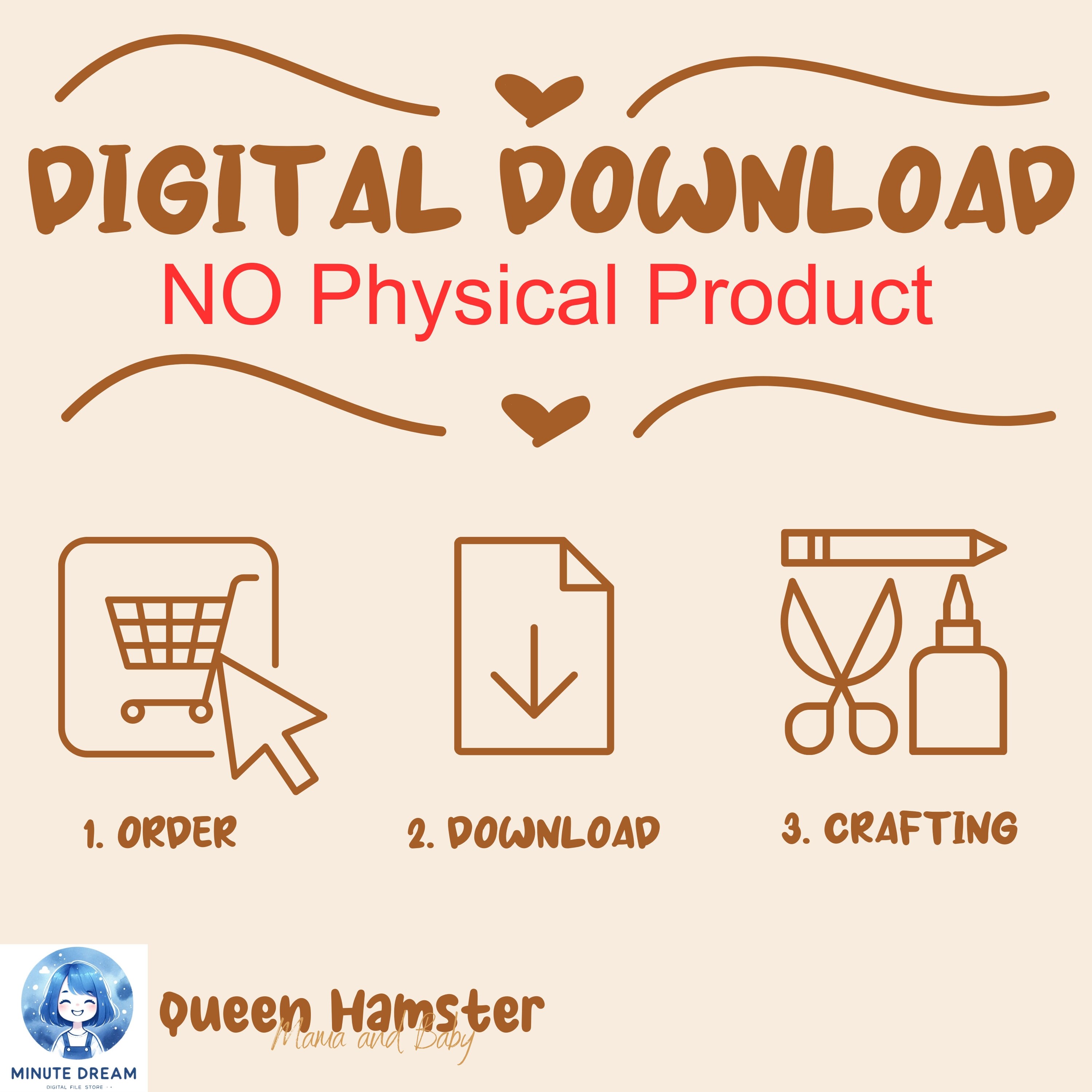 Queen Hamster Clipart, Mama and Baby Png, Watercolor Sublimation ...