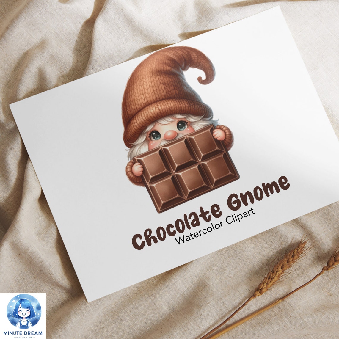 Chocolate Gnome Clipart, Dessert PNG, Sweet Gnome Clipart, Watercolor ...