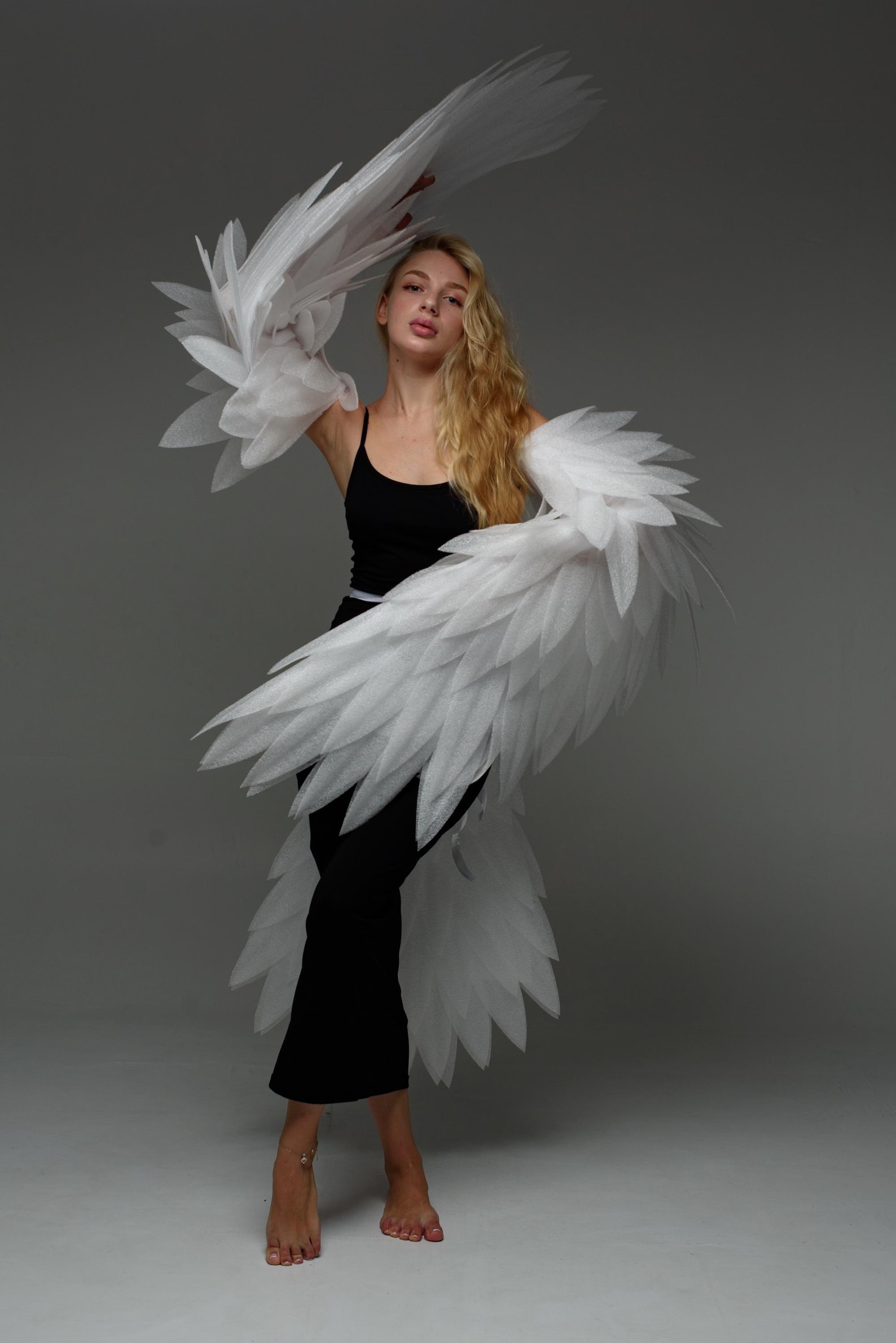 White Wings and Tail Costume, Wite Bird Costume, Bird Wings Costume ...