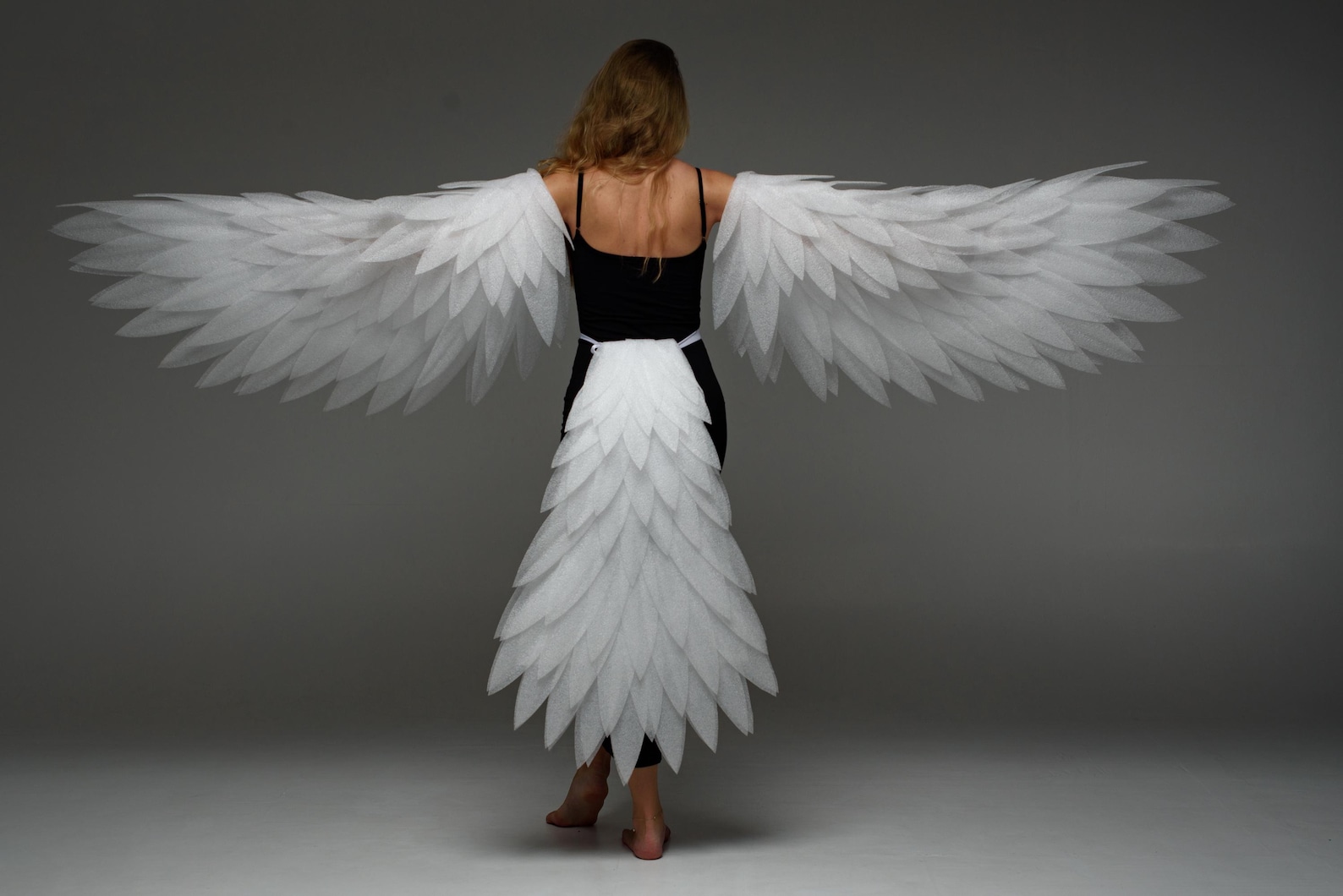 White Wings and Tail Costume, Wite Bird Costume, Bird Wings Costume ...