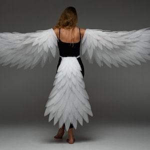 White Wings and Tail Costume, Wite Bird Costume, Bird Wings Costume ...